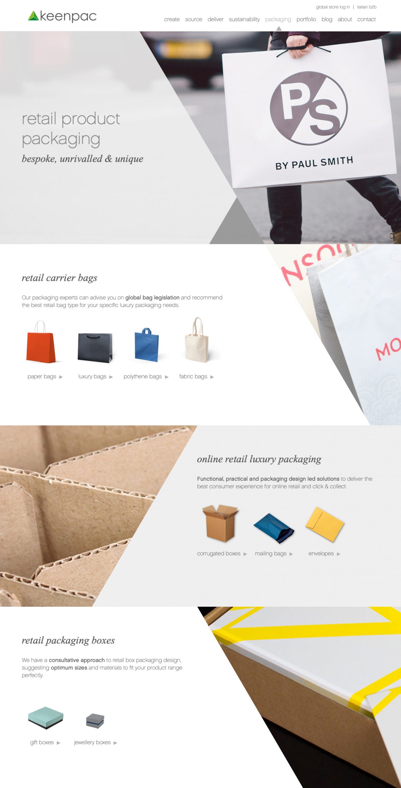Keenpac Luxury Packaging website | Stream